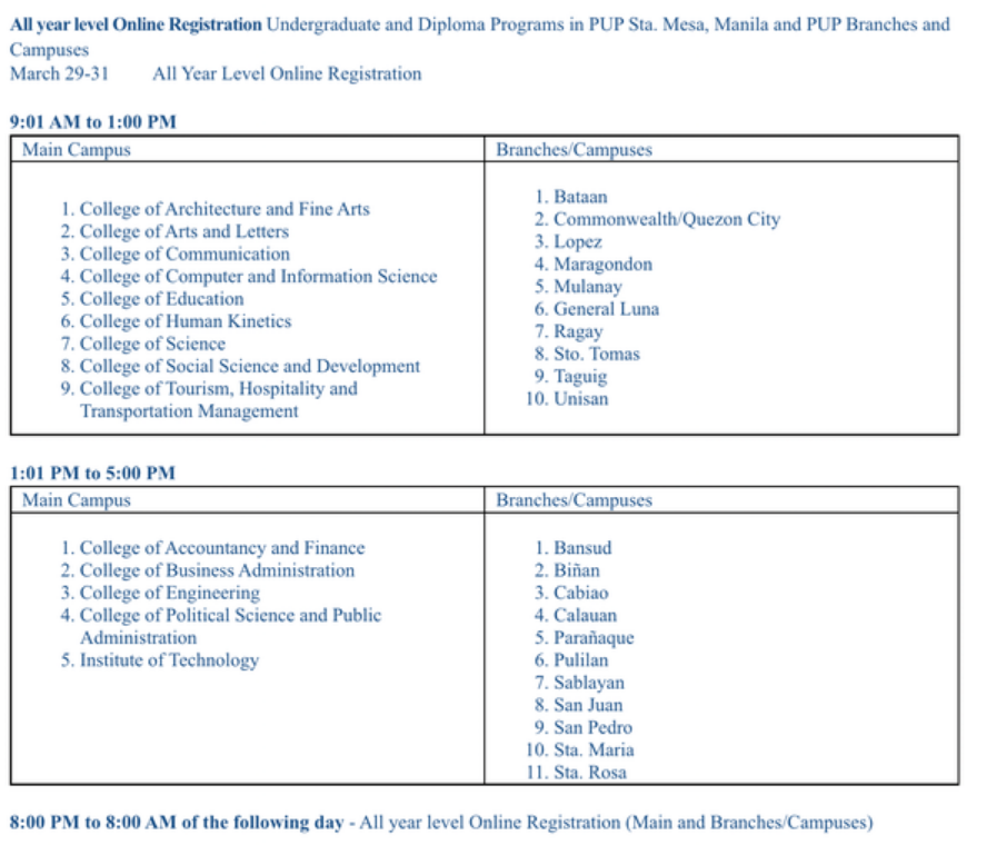 ONLINE ENROLLMENT EXTENDED! – PUPsrc